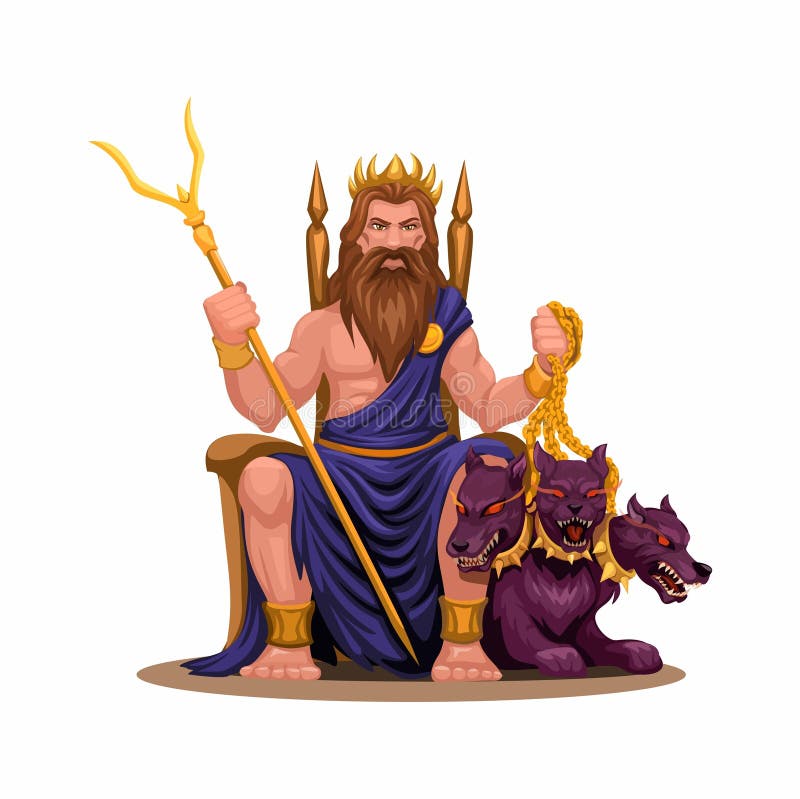 Vetor De Ilustração Da Mitologia Grega De Hades Ilustração do Vetor ...