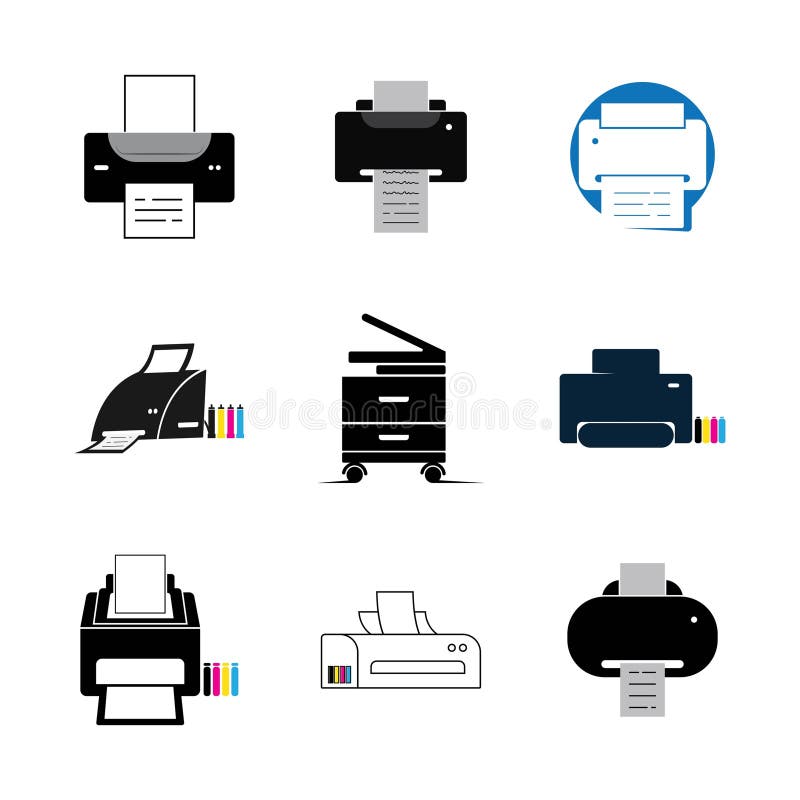Vetor De Logotipo Da Impressora Ilustração Stock - Ilustração de ...