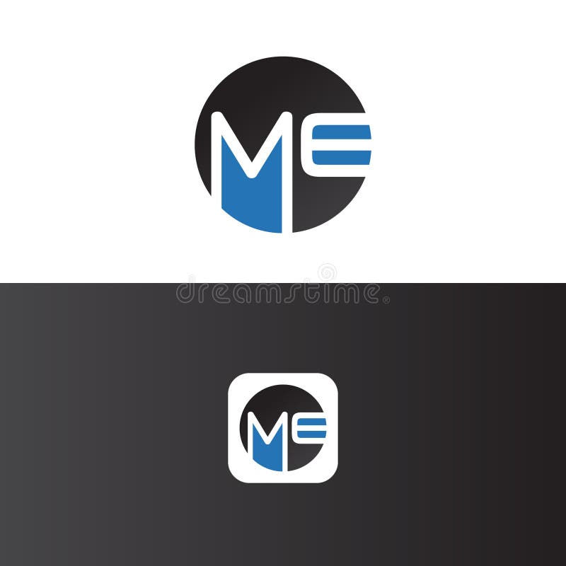 Vetor De Modelo De Design De Logotipo De Letra Me Ilustração do Vetor ...