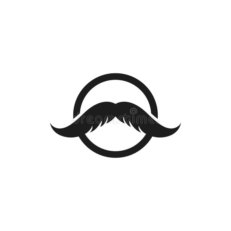 Vetor De Modelo De Logotipo Do Bigode Ilustração Stock - Ilustração de ...