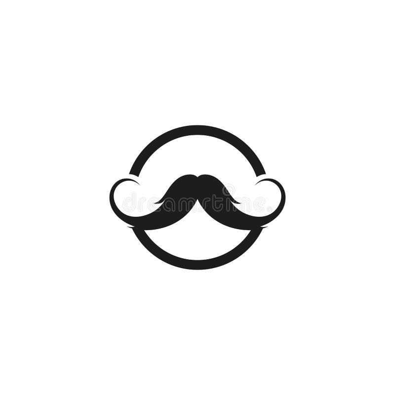 Vetor De Modelo De Logotipo Do Bigode Ilustração do Vetor - Ilustração ...