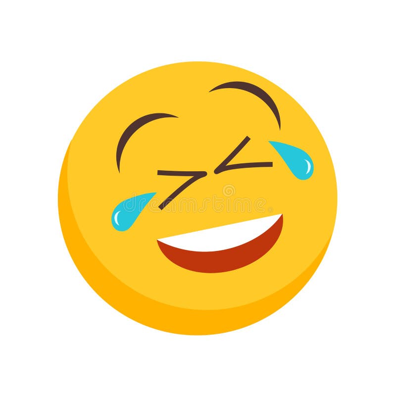 Ícone De Riso Isolado Em Fundo Branco Da Coleção Emoji ícone De Risada ...