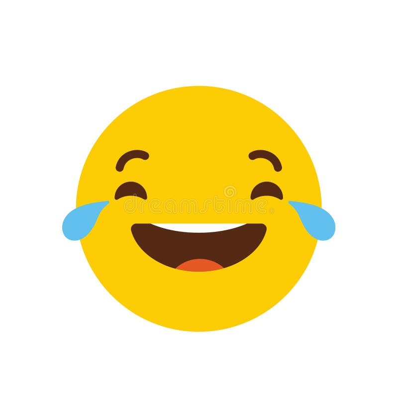 Emoticon de riso de Emoji ilustração do vetor. Ilustração de sinal ...