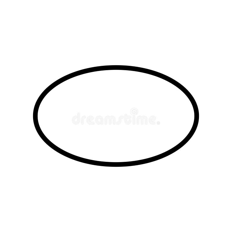 Vetor Do ícone Da Elipse Isolado No Fundo Branco, Sinal Da Elipse ...