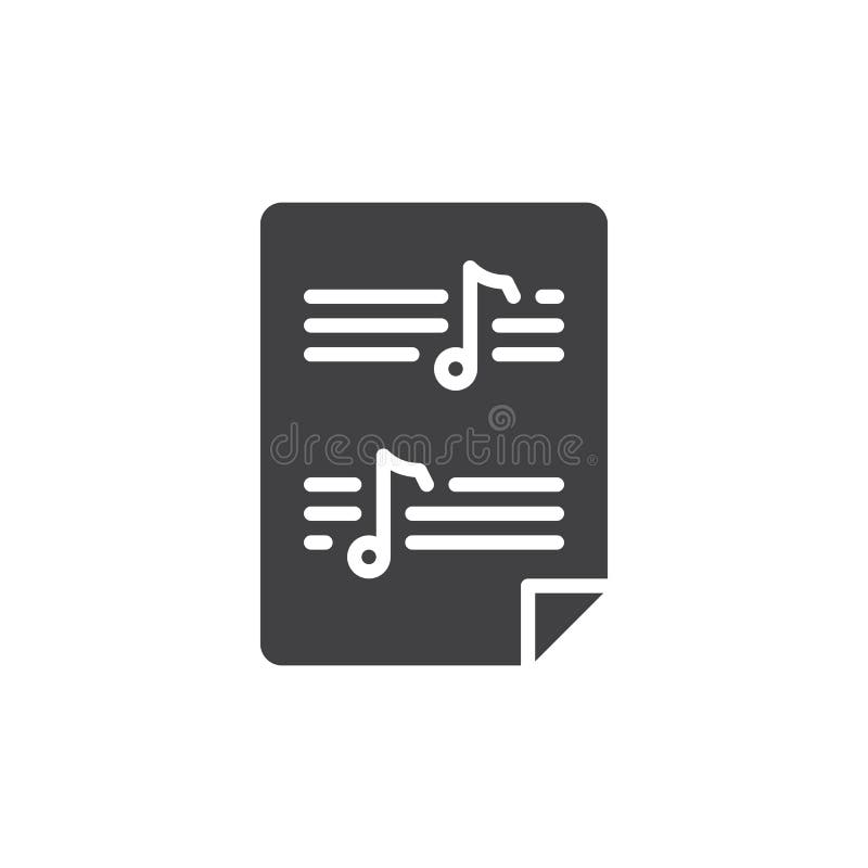 Vetor Do ícone Da Partitura Ilustração do Vetor - Ilustração de projeto ...