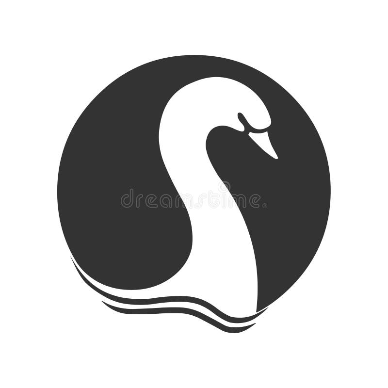 Ícone Vetorial De Logotipo De Cisne. Logotipo De Cisne Ilustração do ...