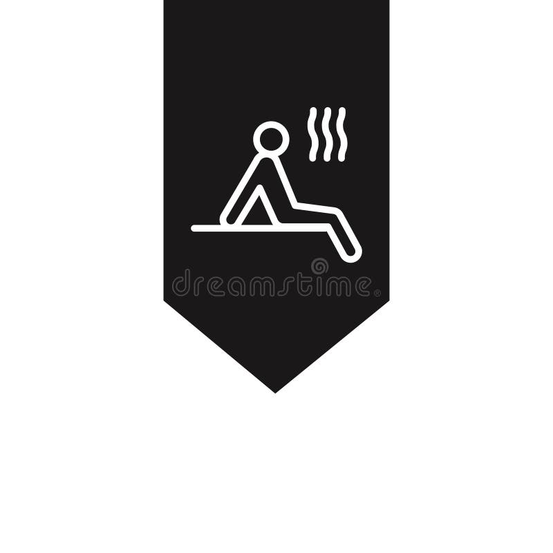 Vetor do ícone sauna ilustração do vetor. Ilustração de cabine - 206453029