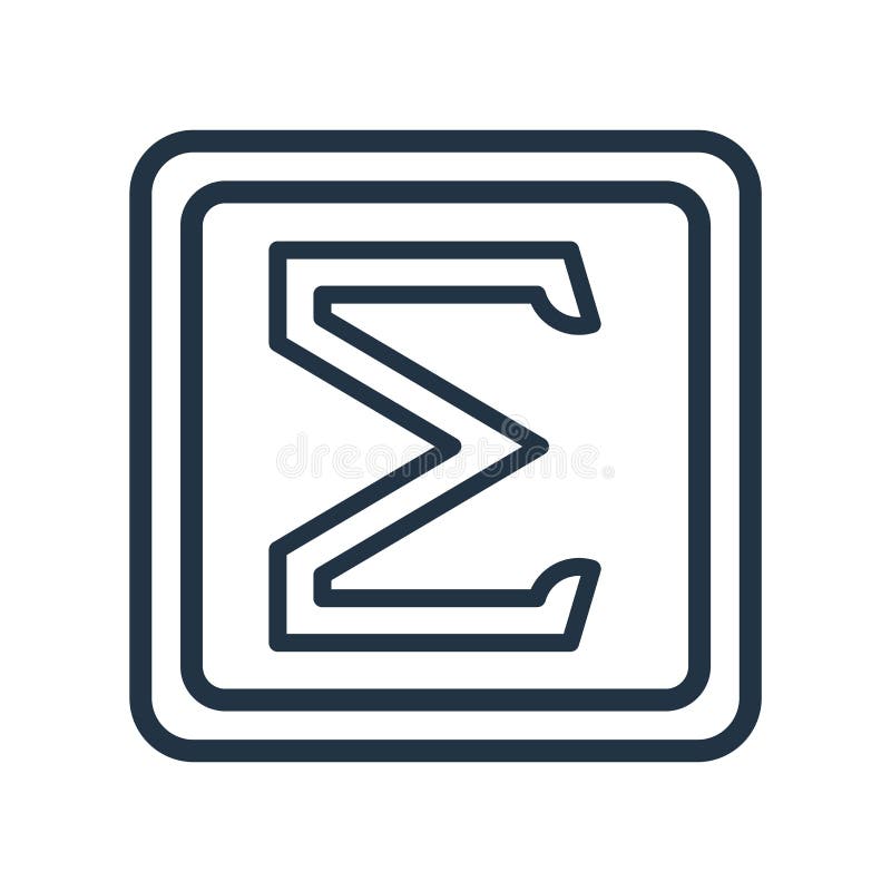 Sinal do sigma do vetor ilustração do vetor. Ilustração de vetor ...