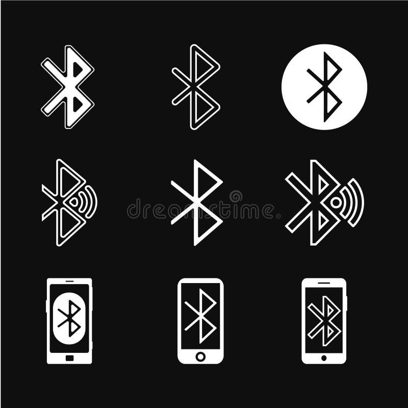 Ícone Do Sinal De Bluetooth Símbolo Móvel Da Rede Foto de Stock ...