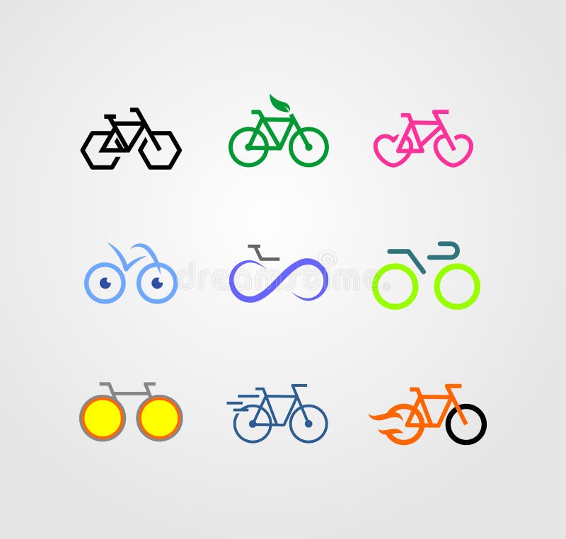 Vetor Do Logotipo Da Bicicleta, Ciclo Logo Collection Ilustração do ...