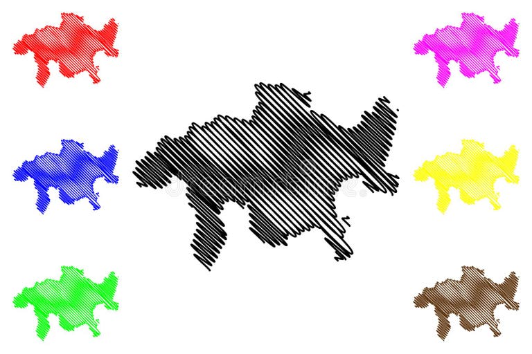 Vetor do mapa de Grisons ilustração do vetor. Ilustração de fundo ...