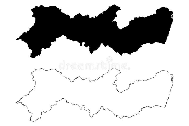 Mapa Administrativo E Político De Pernambuco Com Bandeira Ilustração do ...