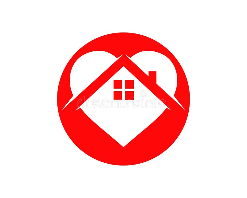 Vetor Do Molde Dos Logotipos Da Casa E Do Amor Ilustração do Vetor ...