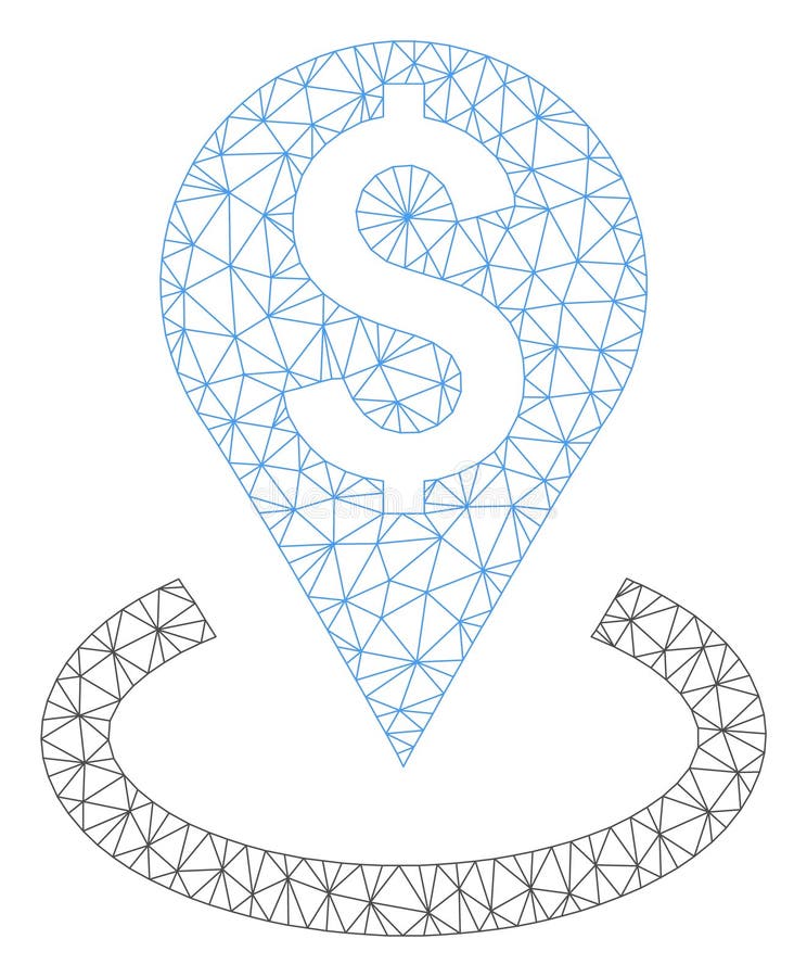 Vetor Mesh Wire Frame Model Do Lugar Do Banco Ilustração do Vetor ...