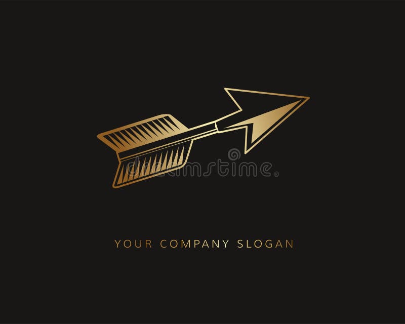 Vetor Premium De Forma De Seta Dourada Ilustração do Vetor - Ilustração ...