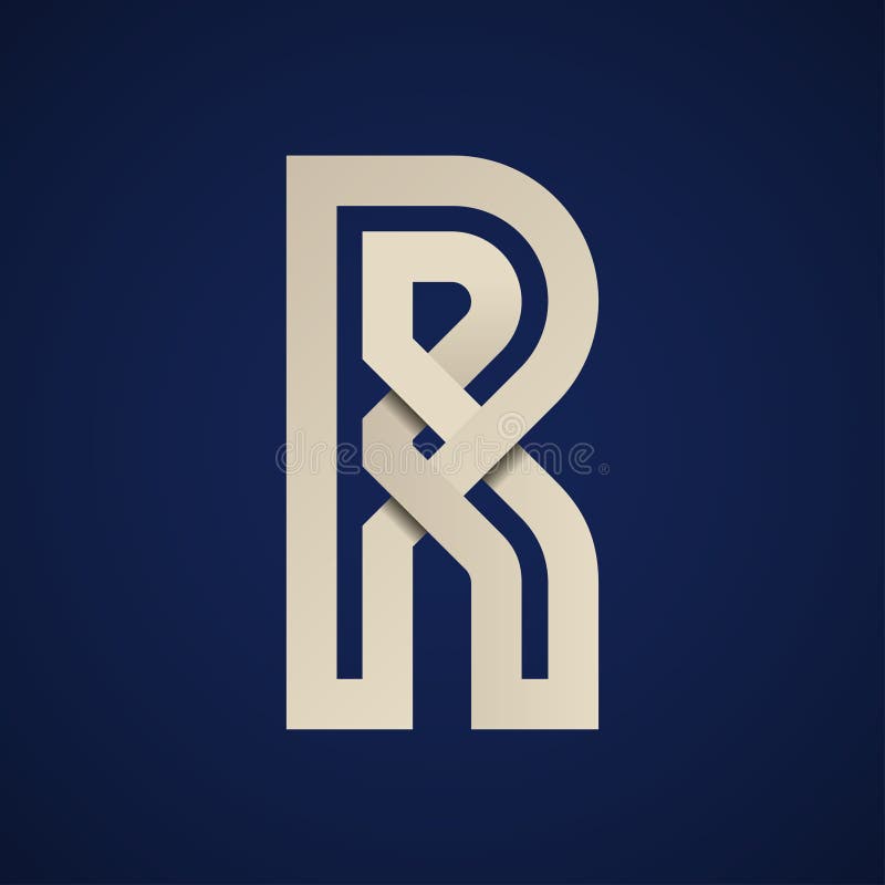 Vetor Simples Do Símbolo De Letra Do Papel R Ilustração do Vetor ...