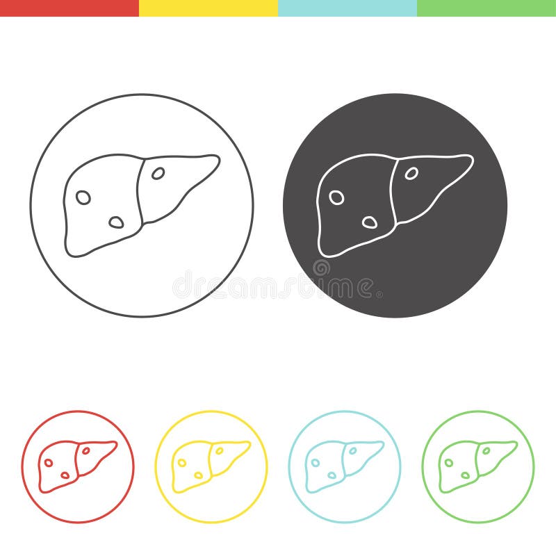 De Oorzaak En De Behandelingspictogrammen Van Leverkanker Vector ...