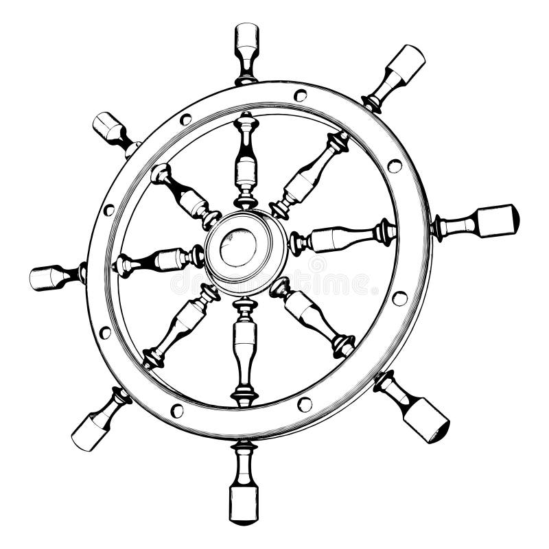 Volante Di Timone Vettore 02 Illustrazione Vettoriale - Illustrazione ...