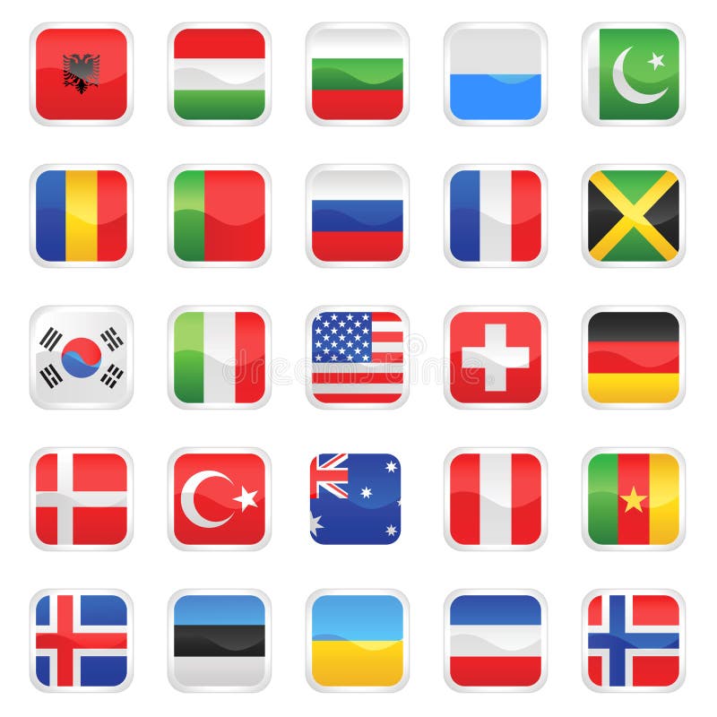 Vettore di bandiere 2 illustrazione vettoriale. Illustrazione di italia ...