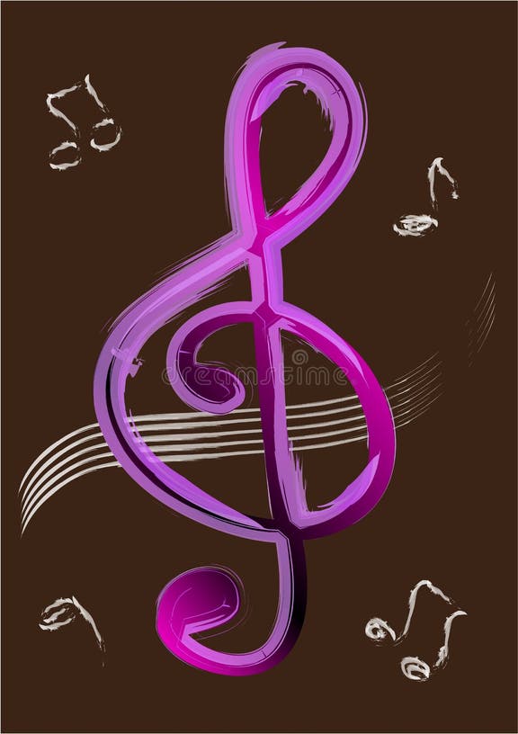 Chiave di violino Vector illustrazione vettoriale. Illustrazione di ...