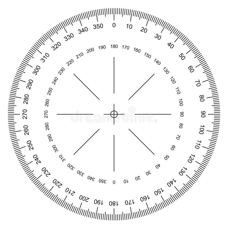 Goniometro a 360 Gradi Con Precisione Di 1/10 Illustrazione Vettoriale ...