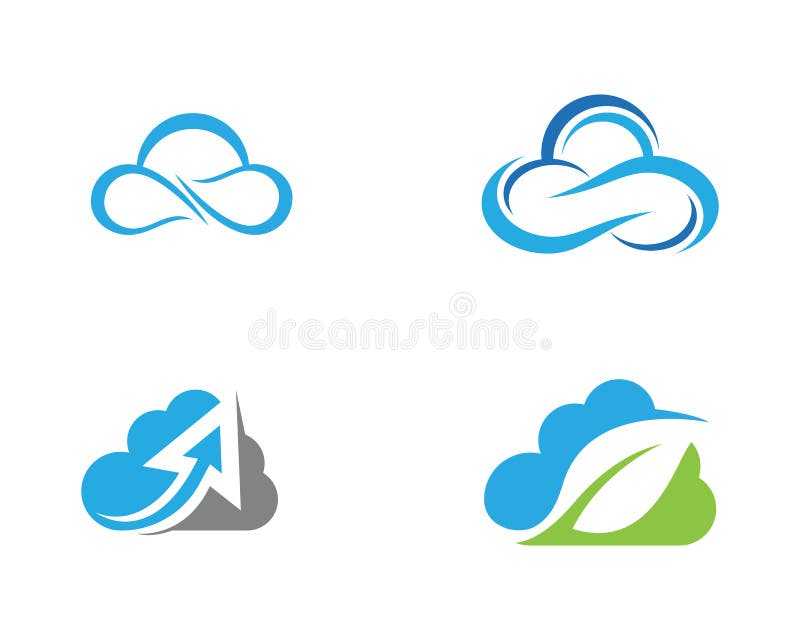 Nuvola Logo Template illustrazione vettoriale. Illustrazione di globale ...