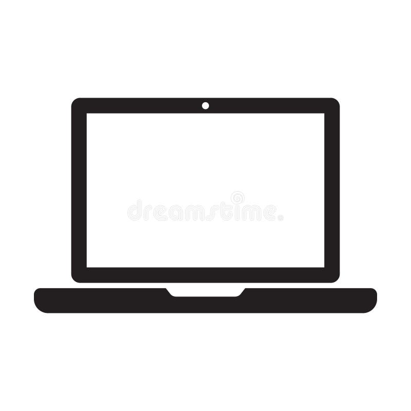 Icona Del Computer Portatile Con Il Segno Di Percentuali Simbolo Piano ...