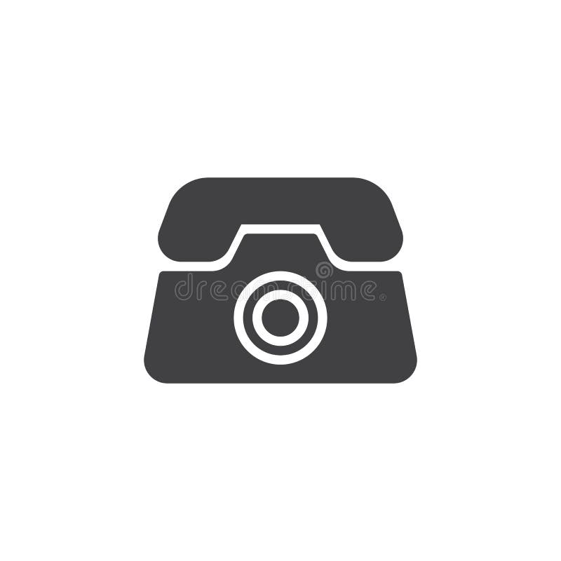 Vecchio Vettore Dell'icona Del Telefono, Segno Piano Riempito ...