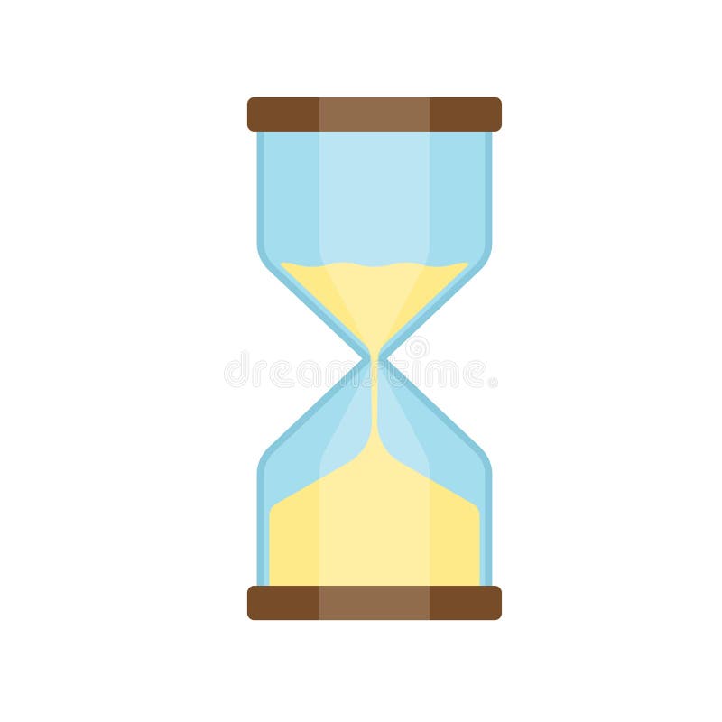 Icona Della Clessidra Piana Illustrazione Vettoriale - Illustrazione di ...