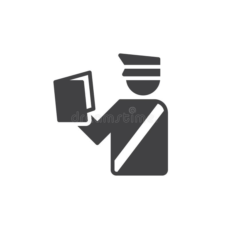 Vettore Dell'icona Dell'ufficiale Della Dogana Illustrazione Vettoriale ...