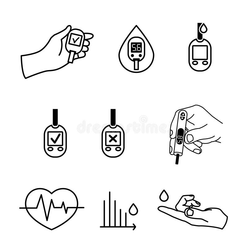 Vettore Dell'icona Del Diabete Illustrazione Vettoriale - Illustrazione ...