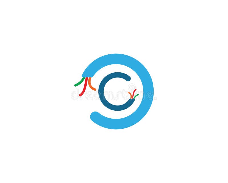 Vettore Di Logo Del Cavo Elettrico Illustrazione Vettoriale ...