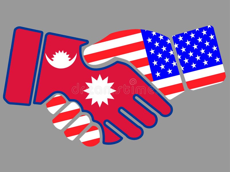 Vettore Handshake Nepal-USA Illustrazione Vettoriale - Illustrazione di ...