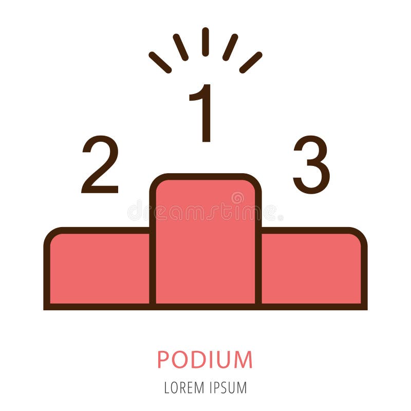 Vettore Logo Template Podium Semplice Illustrazione di Stock ...