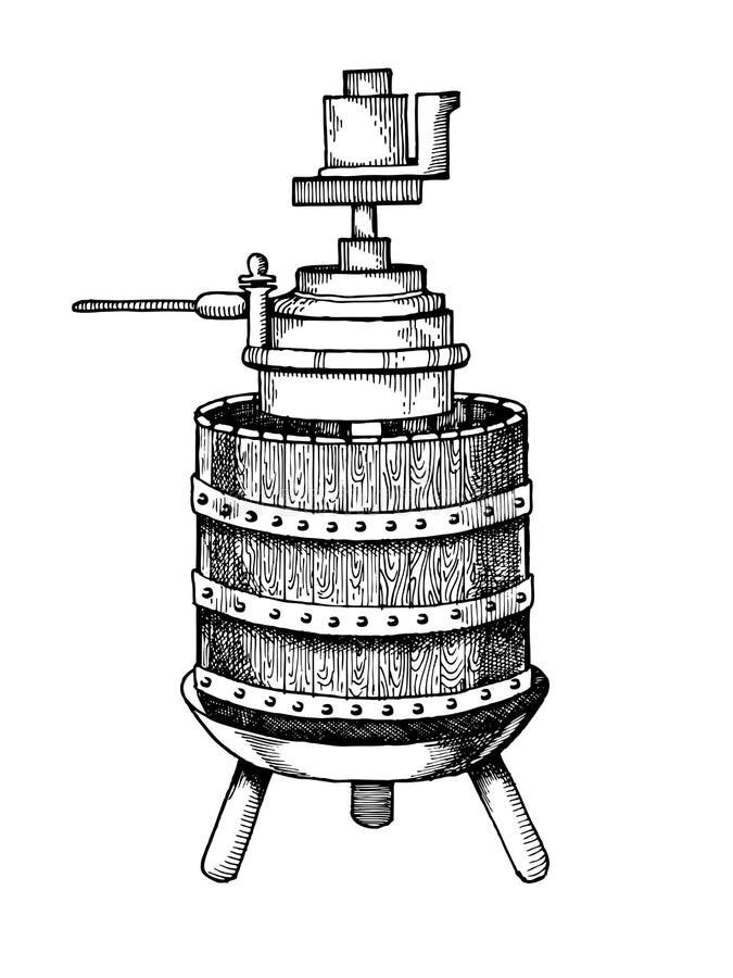 Processo Di Fabbricazione Del Vino Illustrazione Vettoriale ...