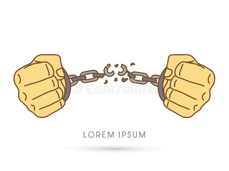 Manette Rotte Per Il Grafico Di Libertà Illustrazione di Stock ...