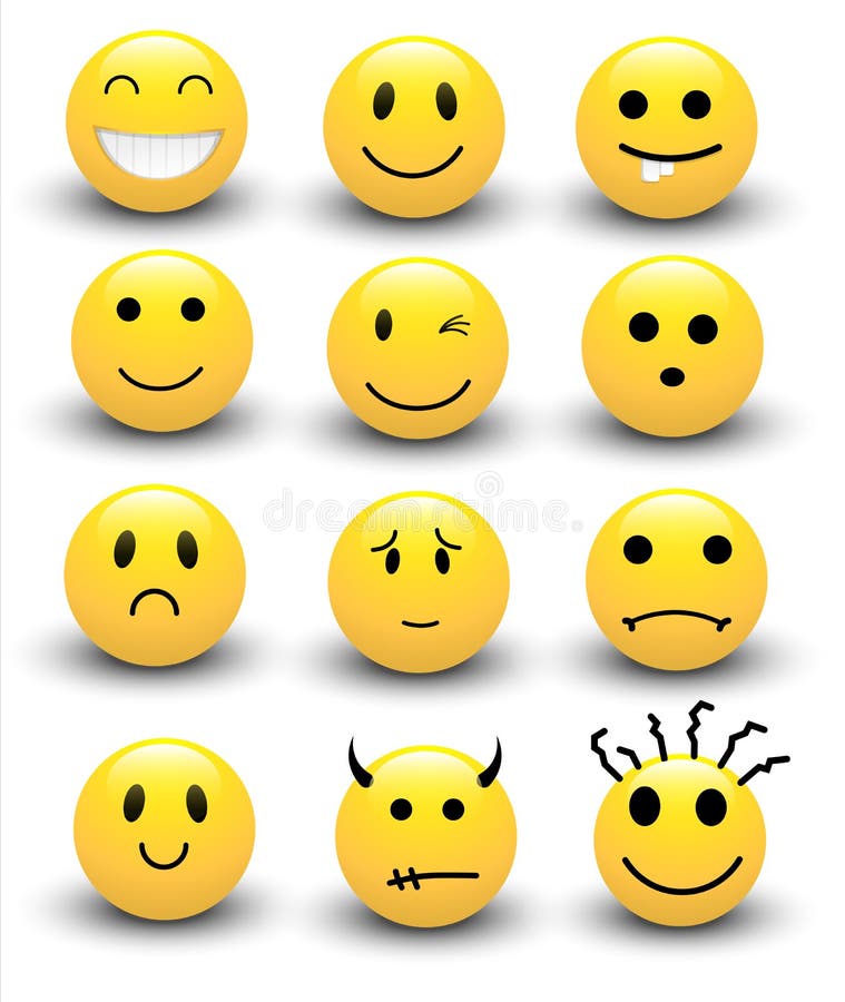 Gruppo del Emoticon illustrazione di stock. Illustrazione di idea - 7416697