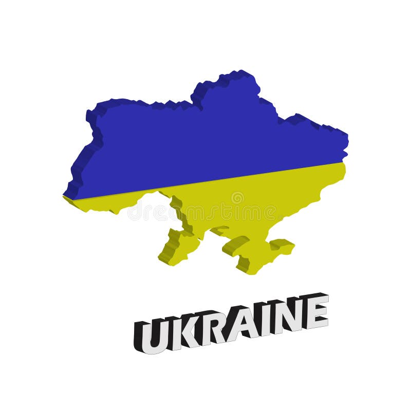 Vettoriale Mappa Ucraina 3d Mappa Ucraina. Mappa Della Frontiera ...
