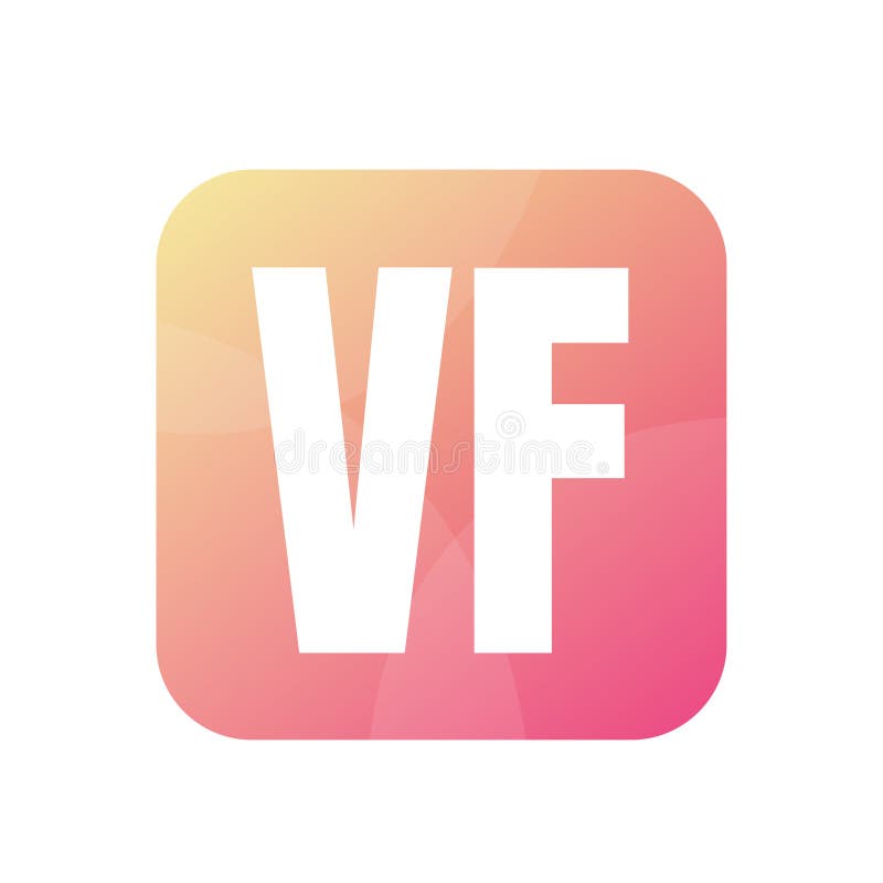VF Letter Logo Design with Simple Style Stock Vector - Illustration of ...