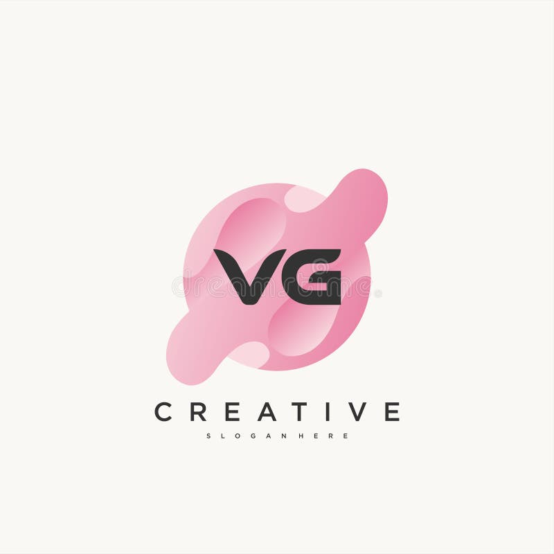 VG Initial Letter Colorful Logo Icon Design Template Elements Vector ...
