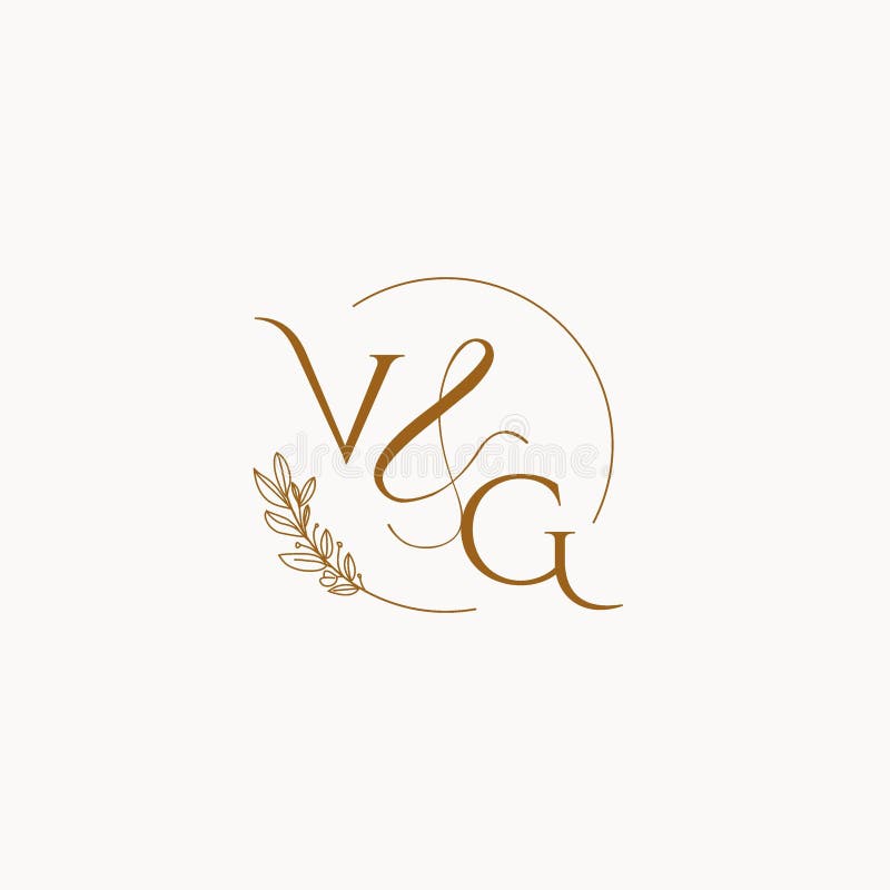 VG Initial Wedding Monogram Logo Stock Illustration - Illustration of ...