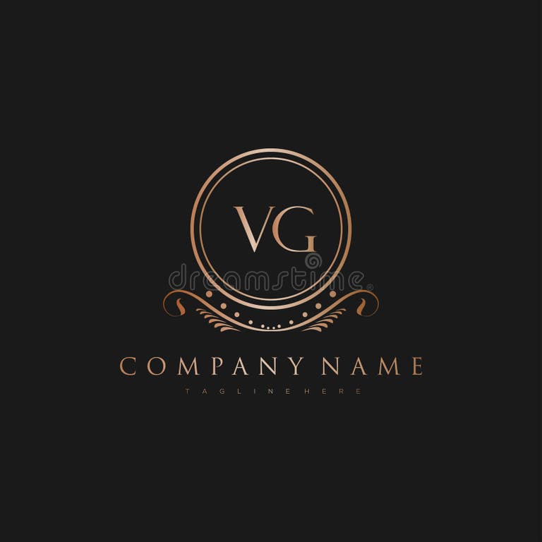 VG Letter Initial with Royal Luxury Logo Template Stock Vector ...