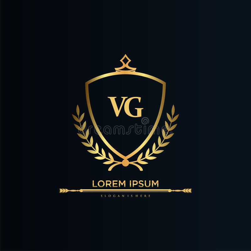VG Letter Initial with Royal Template.elegant with Crown Logo Vector ...