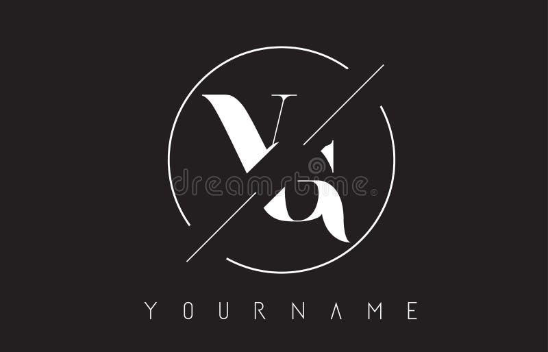 VG Letter Logo with Cutted and Intersected Design Stock Vector ...