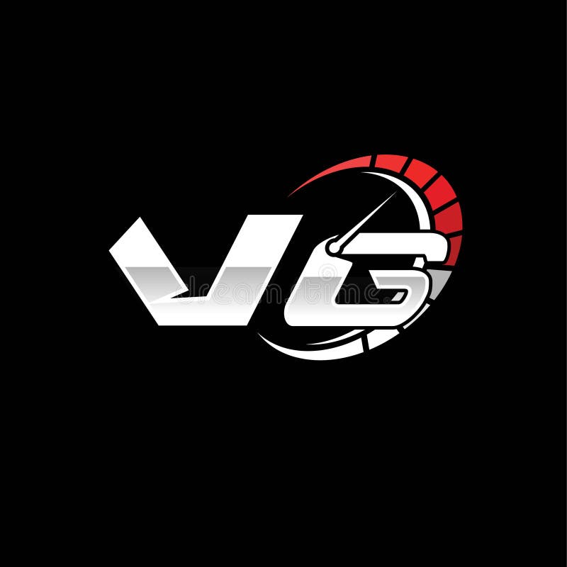 VG Logo Letter Speed Meter Racing Style Stock Vector - Illustration of ...
