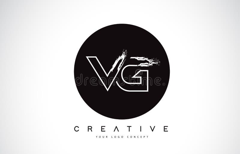 VG Modern Leter Logo Design with Black and White Monogram. Creative ...