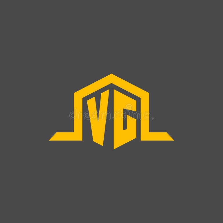 VG Monogram Initial Logo with Hexagon Style Design Stock Vector ...