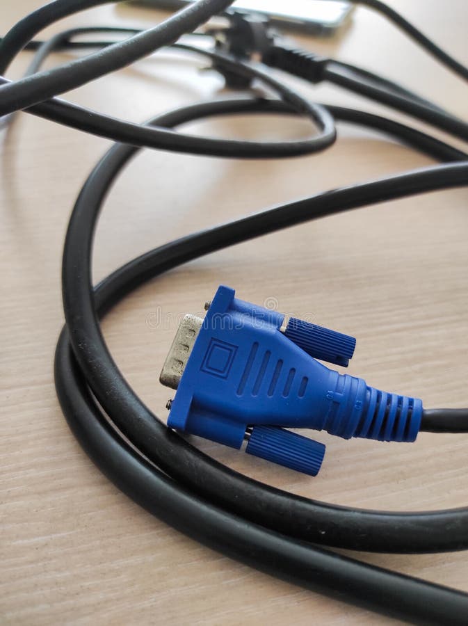 VGA Cable and Blue Vga Port Stock Image - Image of port, blue: 200127863
