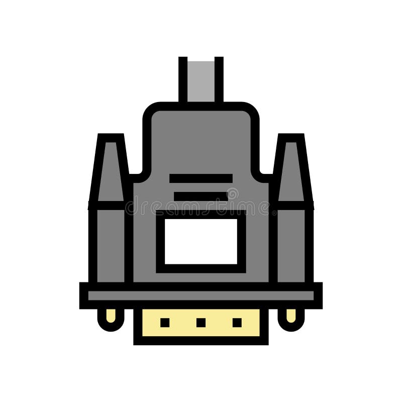 Vga Cable Color Icon Vector Illustration Stock Illustration ...