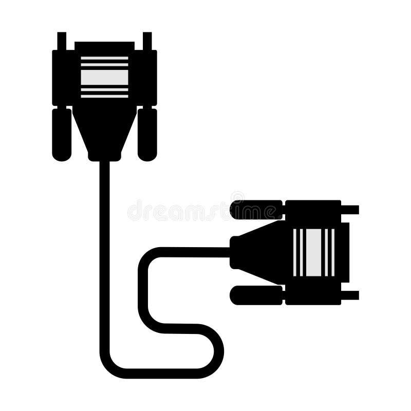 VGA cable icon stock vector. Illustration of digital - 268926590